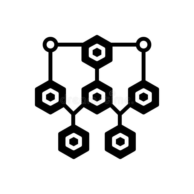 Black Solid Icon for Structure, Framework and Frame Stock Illustration ...