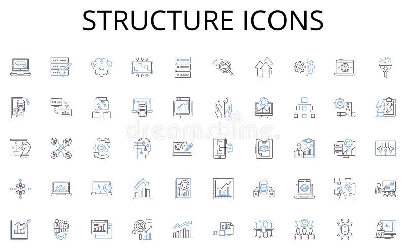 Structure Icons Line Icons Collection. JavaScript, Web, Server ...