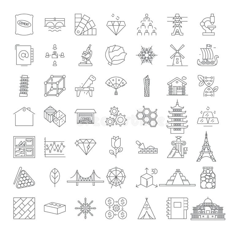 Structure Icons Linear Icons, Signs, Symbols Vector Line Illustration ... Structure Icons Linear Icons, Signs, Symbols Vector Line Illustration ...