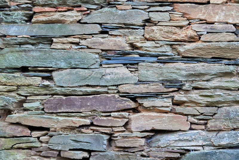 Structure Layout of a Stone Wall in Portugal Stock Photo - Image of ...