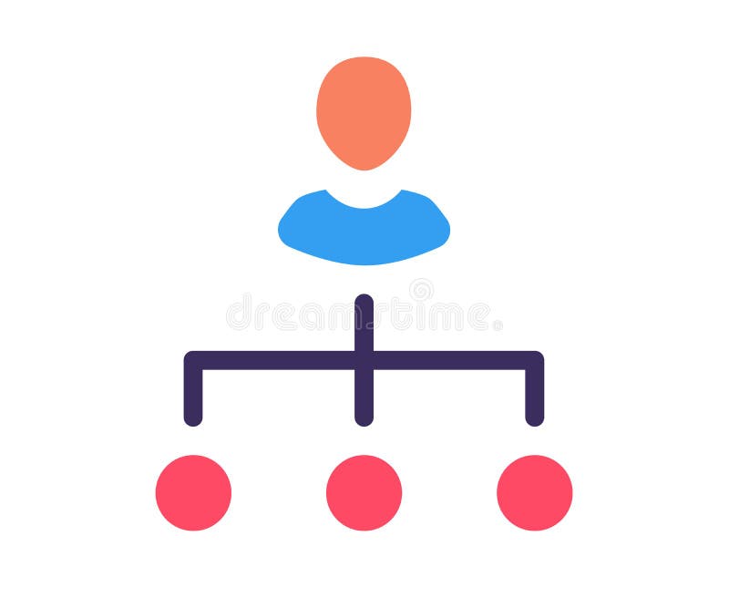Structure Leadership Organization Single Isolated Icon with Flat Style ...
