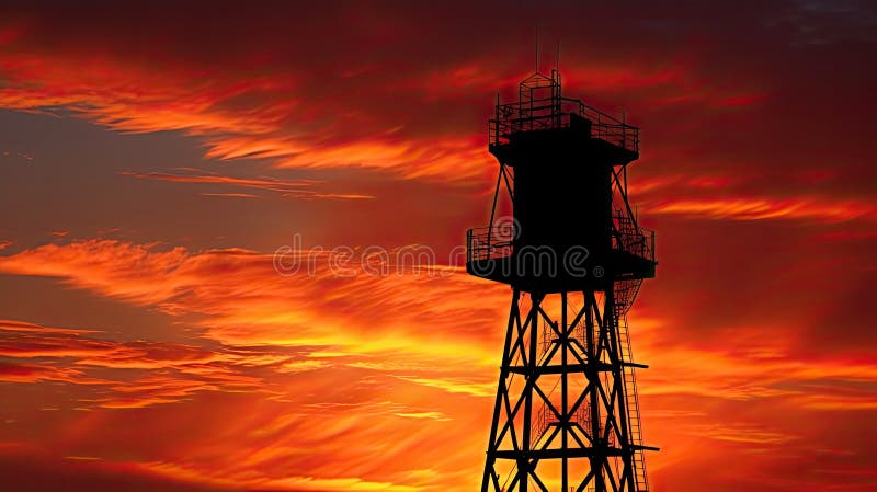 Structure light tower stock illustration. Illustration of steel - 318120129