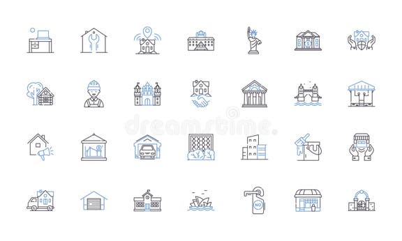 Structure Line Icons Collection. Framework, Configuration, Composition ...