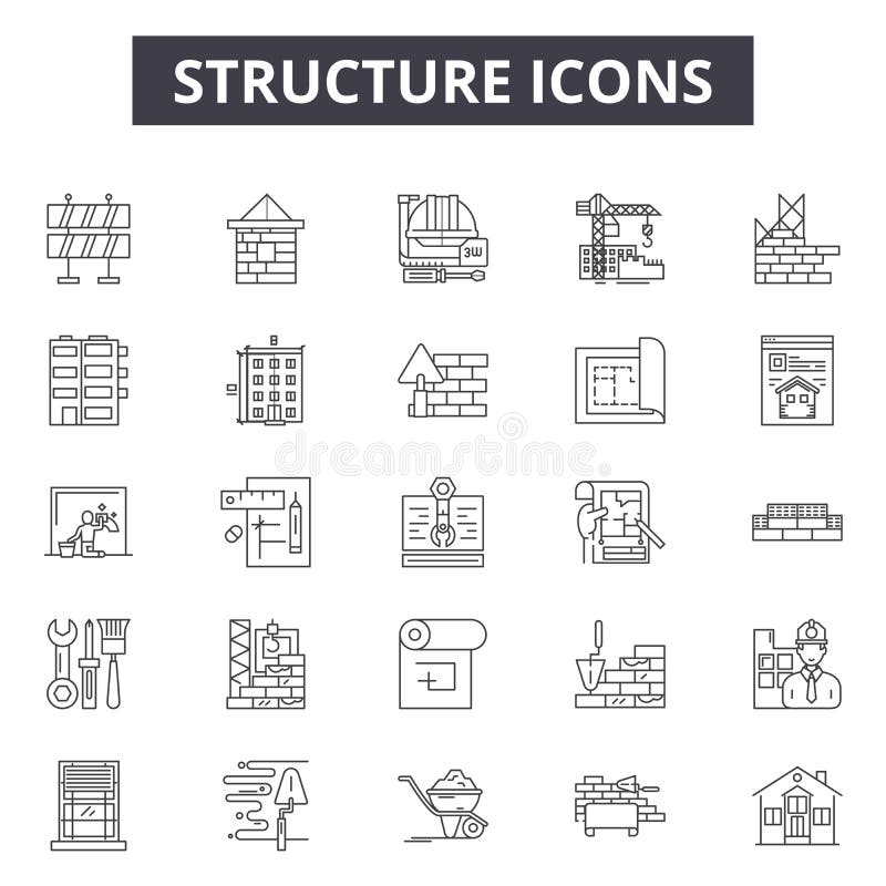 Structure Line Icons, Signs, Vector Set, Outline Illustration Concept ...