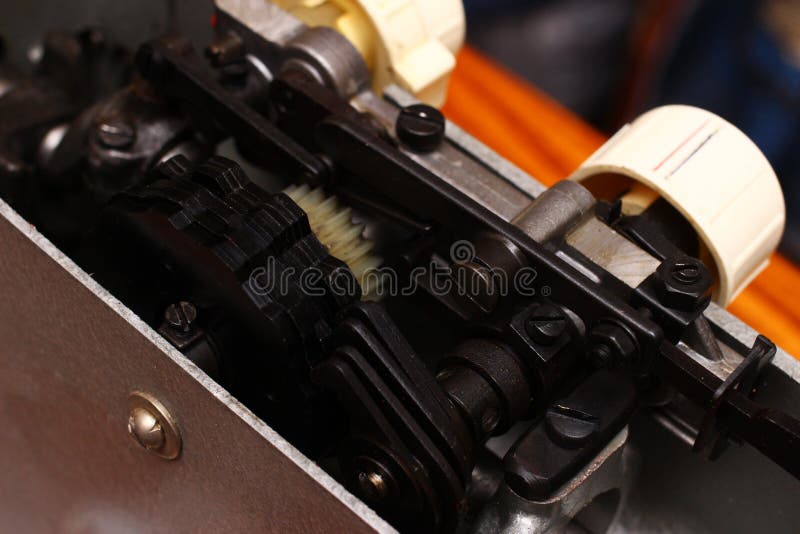 Structure and Mechanism of the Sewing Machine Stock Image - Image of ...