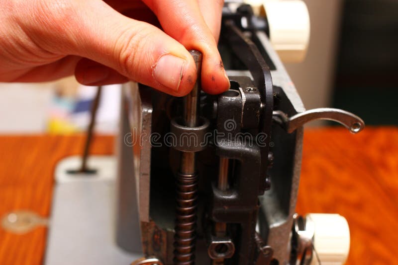 Structure and Mechanism of the Sewing Machine Stock Image - Image of ...