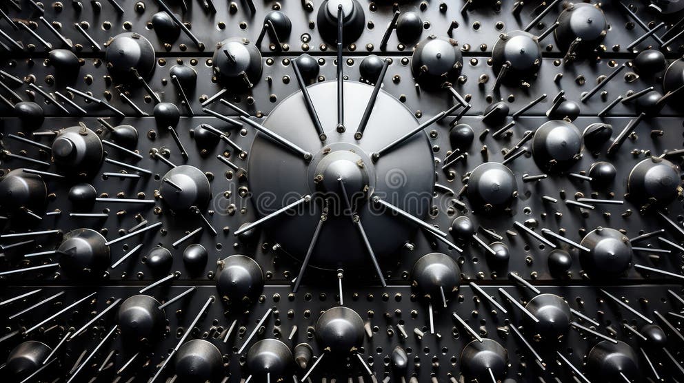 Structure Metal Plate Rivets Stock Illustration - Illustration of ...