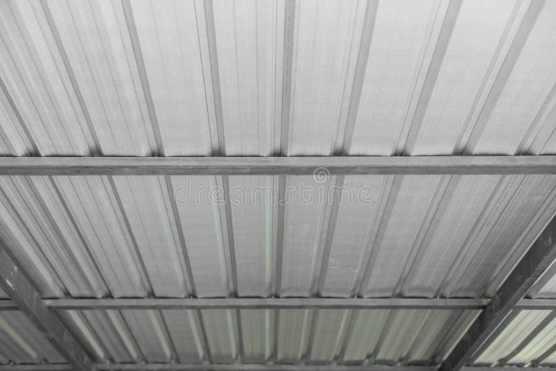 The Structure of the Metal Sheet Roof Stock Photo - Image of color ...