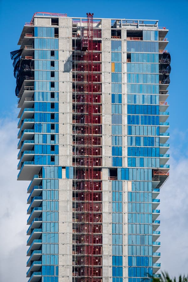 Structure Miami Elysee Under Construction Stages March 2020 Stock Photo ...