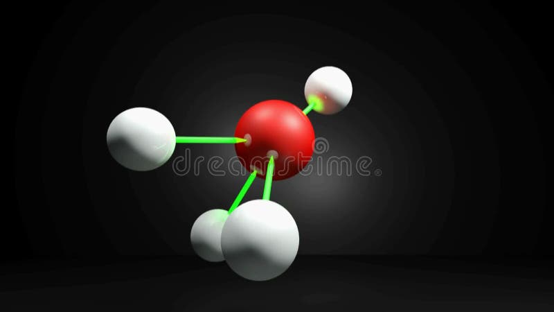 Structure Model of CH4 Methane Molecule - 3D Rendering Videoclip Stock ...