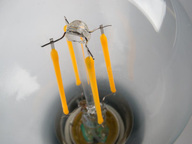 The Structure of Modern Led Light Bulb for Household Lamps Stock Image ...