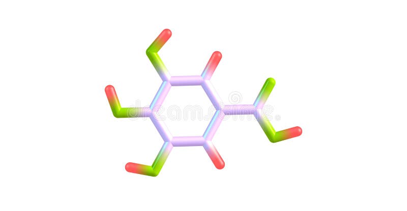 Structure Moléculaire D'acide Gallique D'isolement Sur Le Blanc ...
