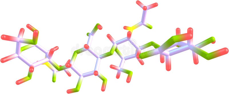 Structure Moléculaire D'acide Hyaluronique D'isolement Sur Le Blanc ...