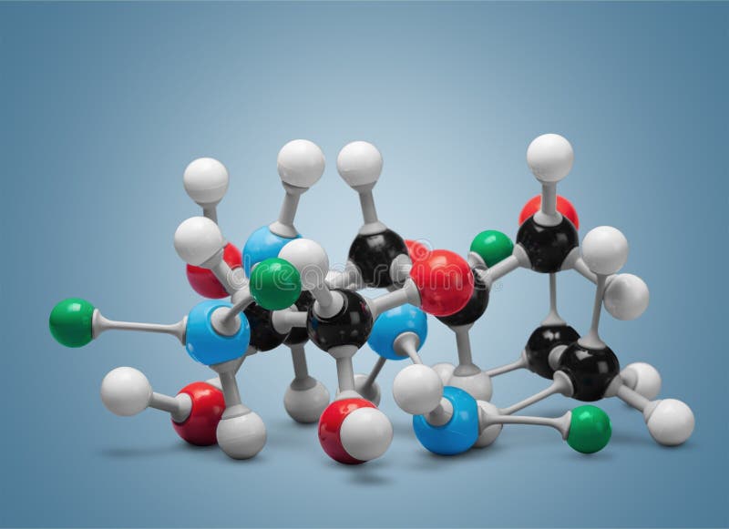 Close Up of Molecular Structure Model on Light Stock Photo - Image of ...