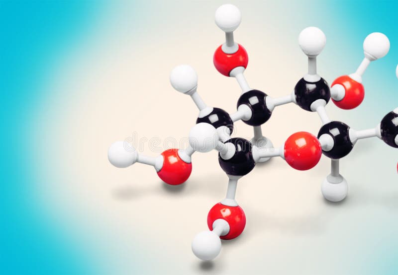 Molecular Structure Model on Light Background Stock Illustration ...