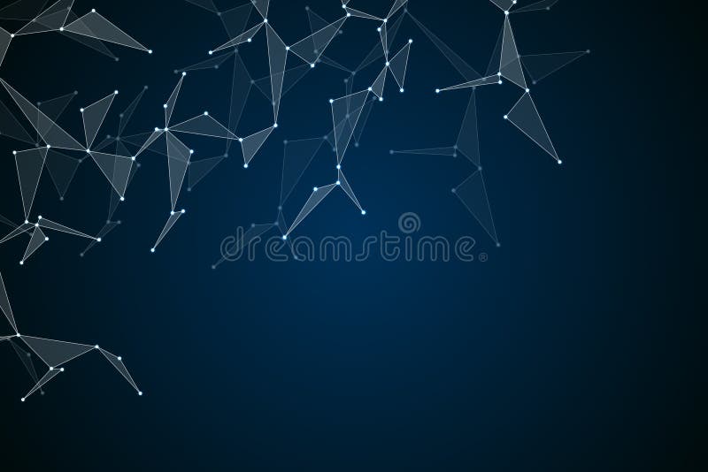 Structure of Molecular Particles and Atom, Polygonal Abstract ...