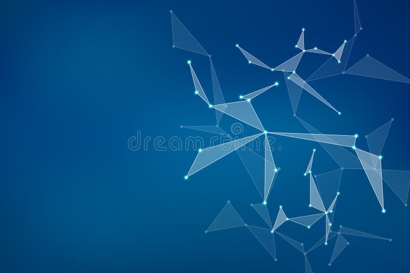 Structure of Molecular Particles and Atom, Polygonal Abstract ...