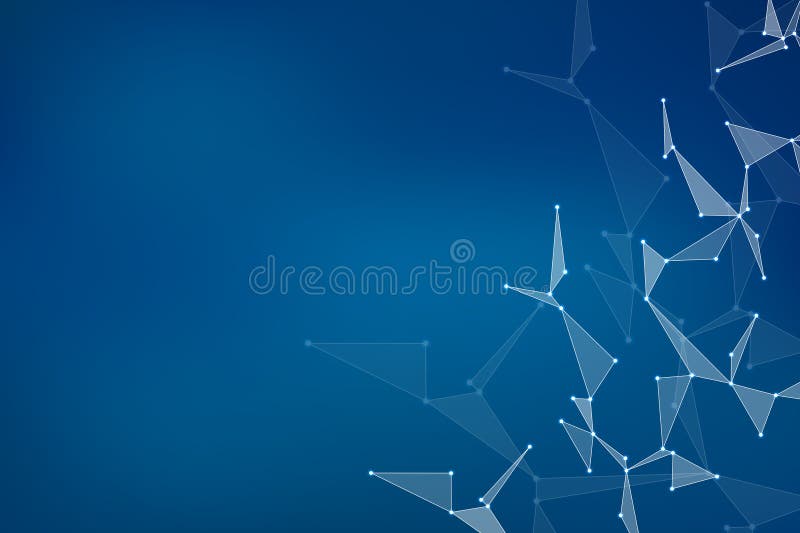 Structure of Molecular Particles and Atom, Polygonal Abstract ...