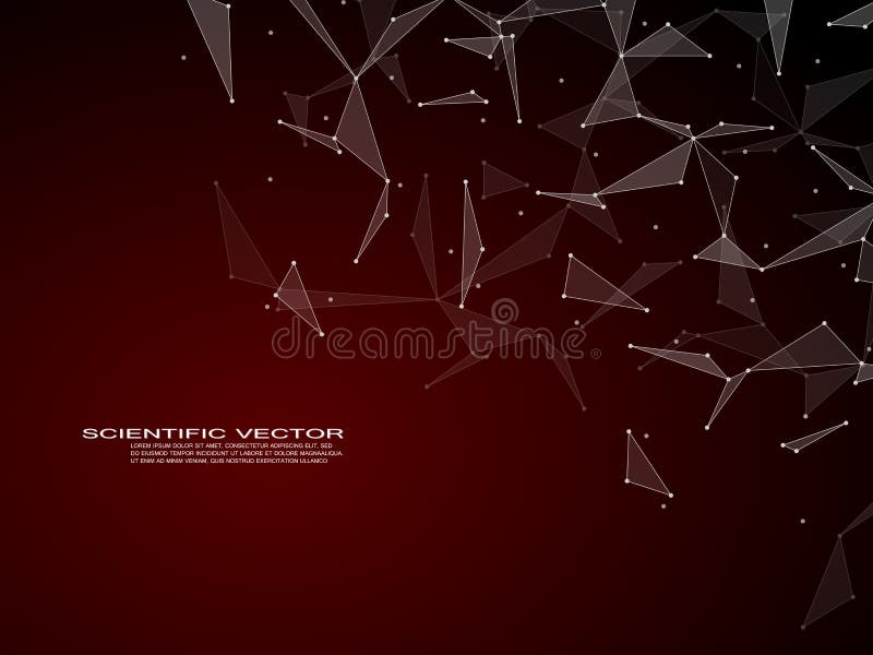 Structure of Molecular Particles and Atom, Polygonal Abstract ...