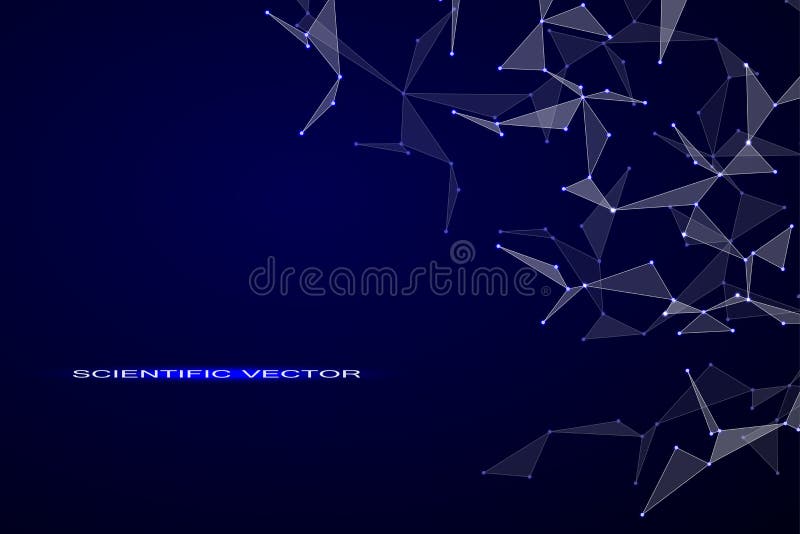 Structure of Molecular Particles and Atom, Polygonal Abstract ...