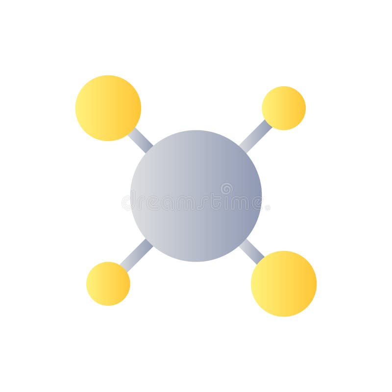 Structure Of Molecules Flat Gradient Two Color Ui Icon Stock