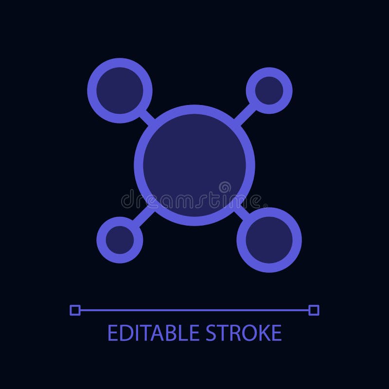Structure of Molecules Pixel Perfect Glassmorphism Ui Icon for Dark ...