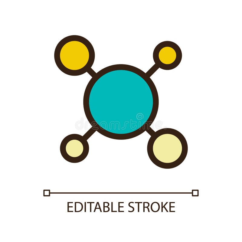 Structure of Molecules Pixel Perfect RGB Color Ui Icon Stock Vector ...