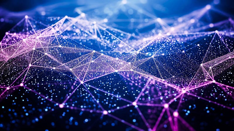 The Structure Of The Network Connection Of Points And Lines Concept Of Network Stock