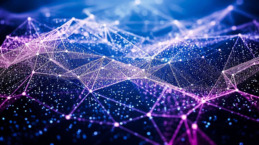 The Structure Of The Network Connection Of Points And Lines Concept Of Network Stock