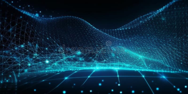 The Structure Of The Network Connection Of Points And Lines Data Technology Digital Background