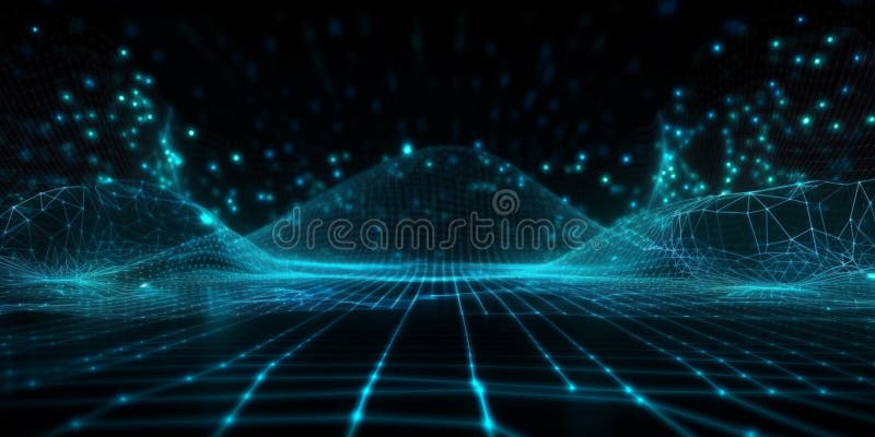 The Structure Of The Network Connection Of Points And Lines Data Technology Digital Background