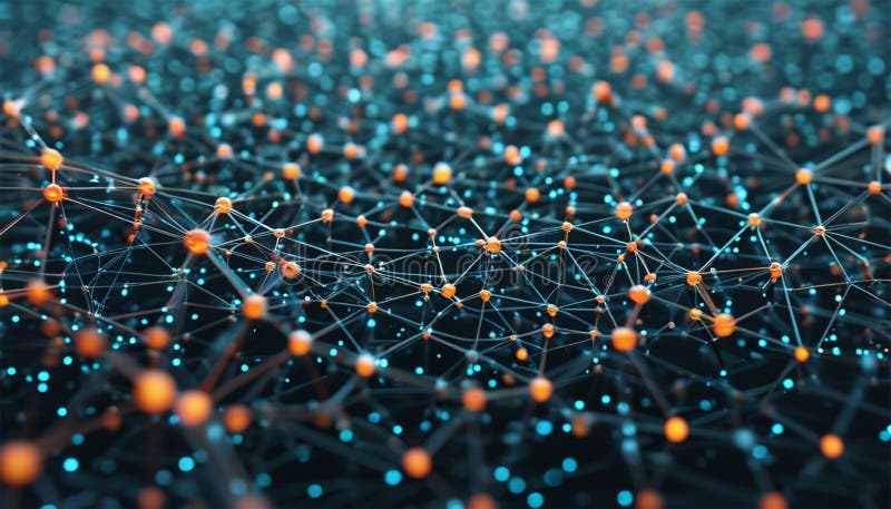 The Structure Of The Network Connection Of Points And Lines Data Technology Digital Background