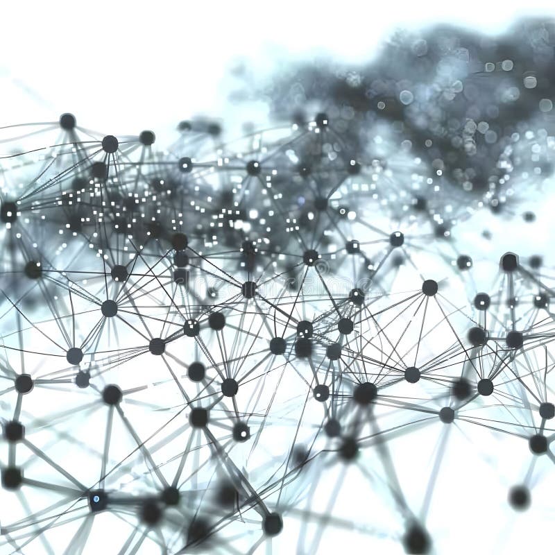 Structure Of The Network Connection Of Points And Lines Stock Illustration Illustration Of