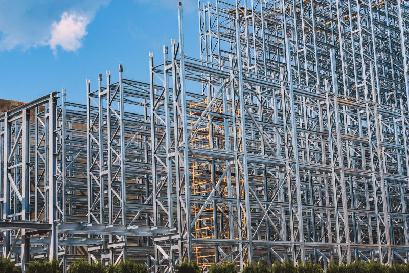 Structure of a New Steel Frame of a Building on an Industrial ...