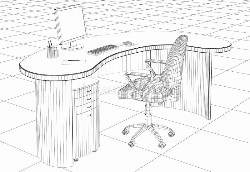 Structure office furniture stock illustration. Illustration of mouse ...