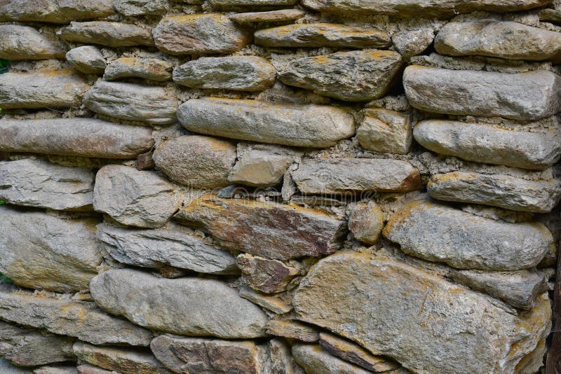 Structure of an Old Stone Wall Stock Photo - Image of building ...
