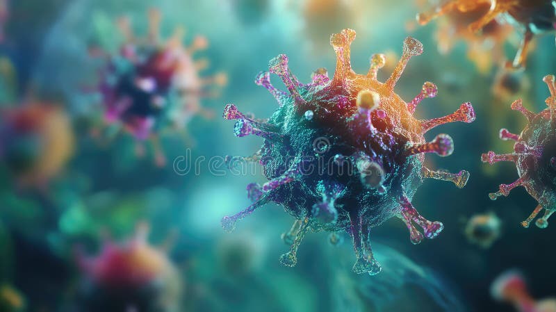 Structure Organic Texture Style of Assembling Virus Mutation Stock ...