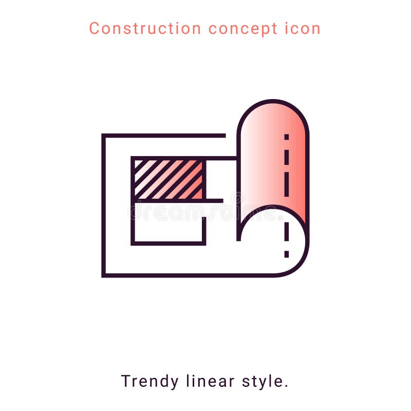 Structure Paper Icon. Engineering Concept Education. Construction Plan ...