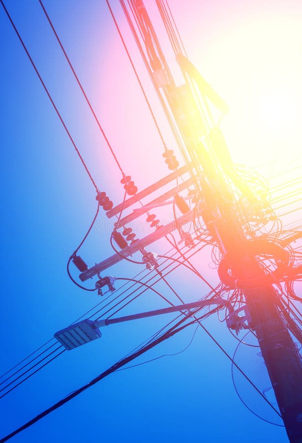 Structure Pattern View of High Voltage Pole Power Transmission Tower ...