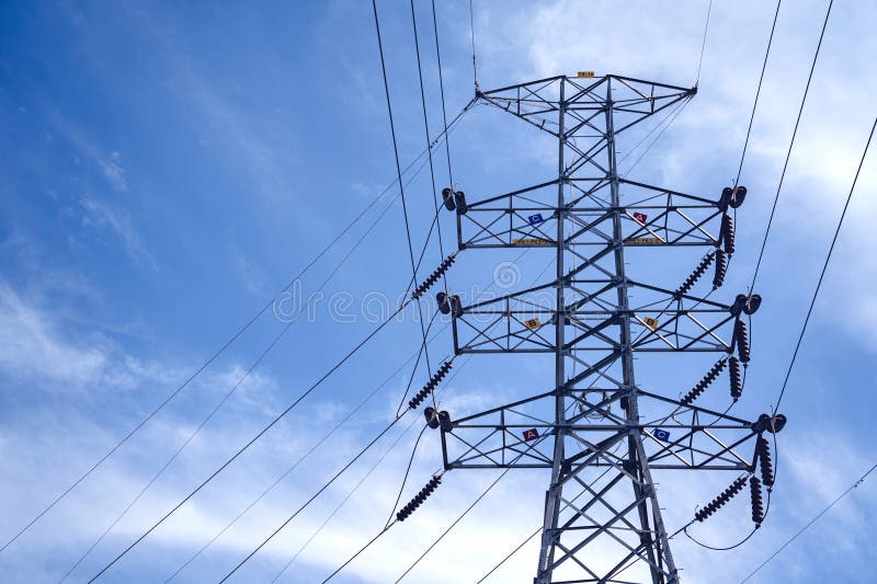 Structure Pattern View of High Voltage Pole Power Transmission Tower ...