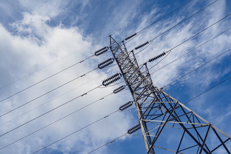Structure Pattern View of High Voltage Pole Power Transmission Tower ...