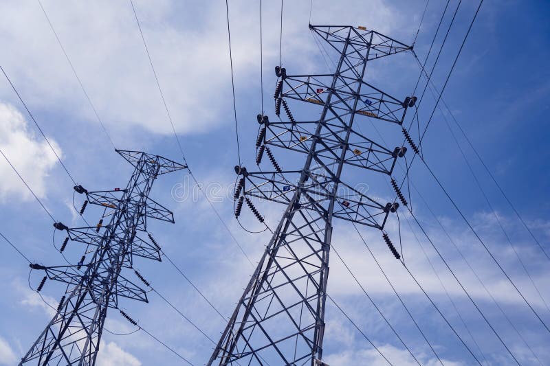 Structure Pattern View of High Voltage Pole Power Transmission Tower ...
