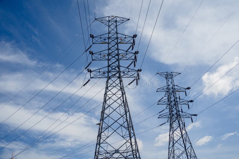 Structure Pattern View of High Voltage Pole Power Transmission Tower ...