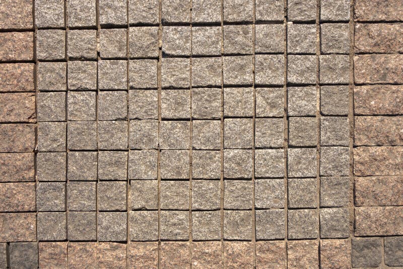 The Structure of the Pavers is Made of Granite Square Elements in Gray ...