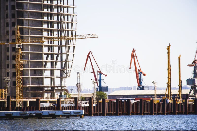 Pier on the beach stock image. Image of river, attraction - 101651913