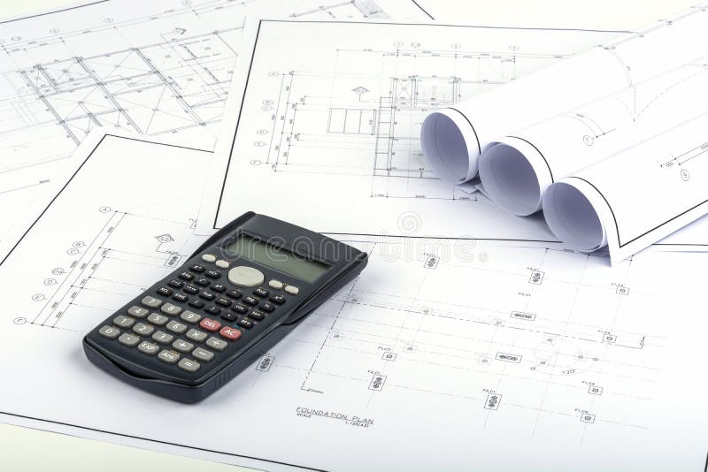 Structure Plan, Engineering Calculations Stock Photo - Image of ...