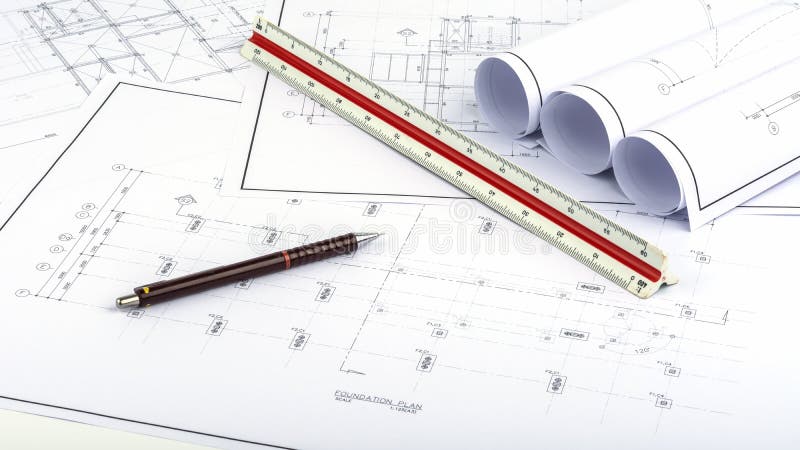 Structure Plan, Engineering Calculations Stock Photo - Image of house ...