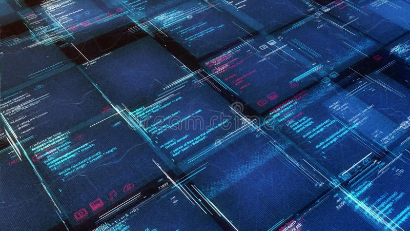 Structure of Program Interface in Computer. Animation Stock Footage ...