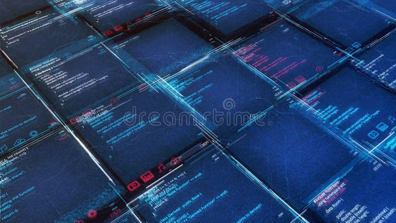 Structure of Program Interface in Computer. Animation Stock ...