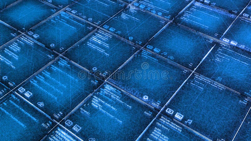 Structure of Program Interface in Computer. Animation Stock ...